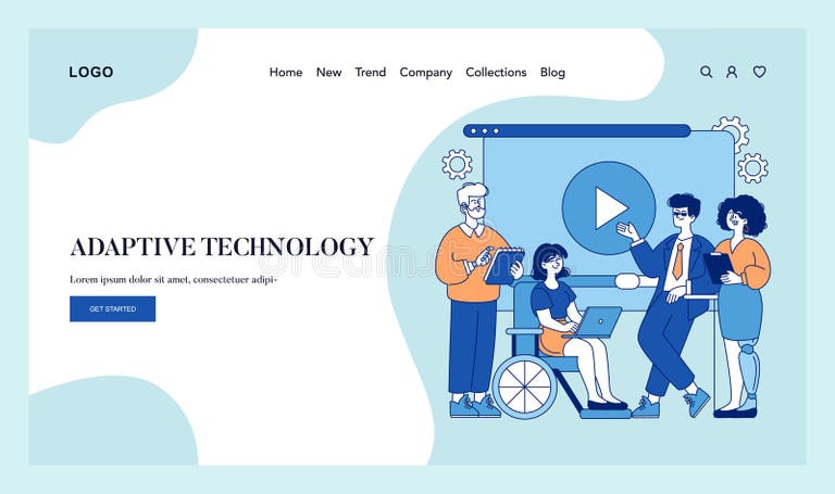 Adaptive Technology. Flat Vector Illustration Stock Vector ...