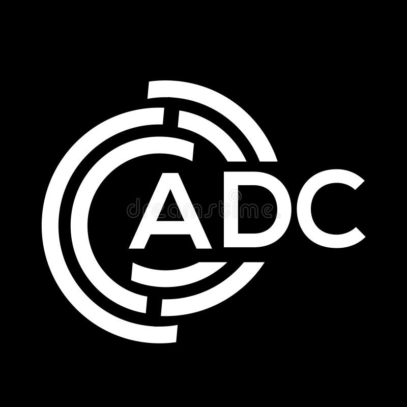 ADC Letter Logo Design on Black Background. ADC Creative Initials ...