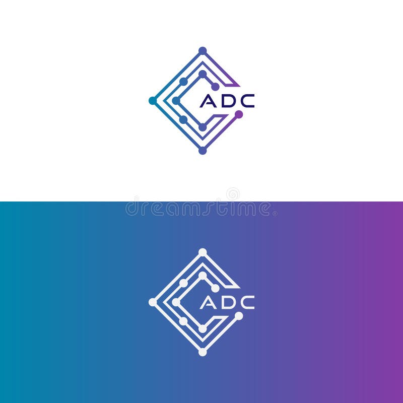 Adc Tech Initial Logo Design Icon for Technology, Digital, Tech ...