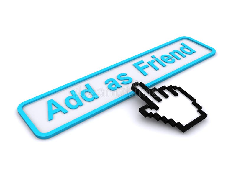 Add as friend button stock illustration. Illustration of colourful ...