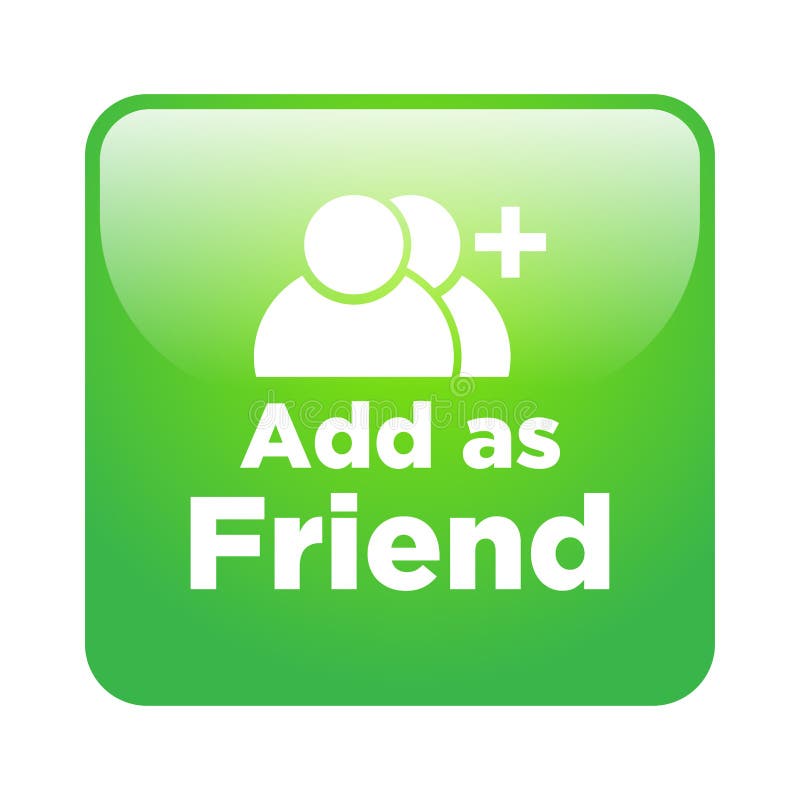 Add as friend button stock illustration. Illustration of isolated ...