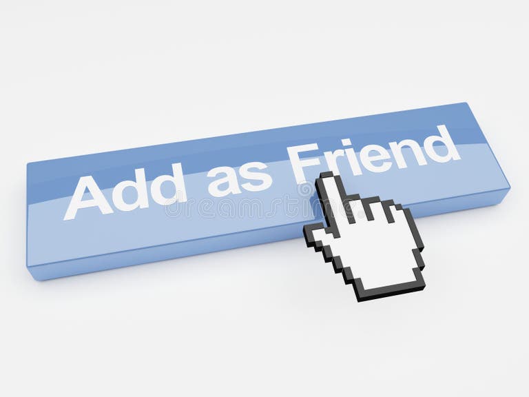 Add As Friend Social Network Button Stock Illustration - Illustration ...