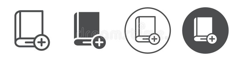 Add Book Icon Vector Logo Outline Stock Vector - Illustration of vector ...