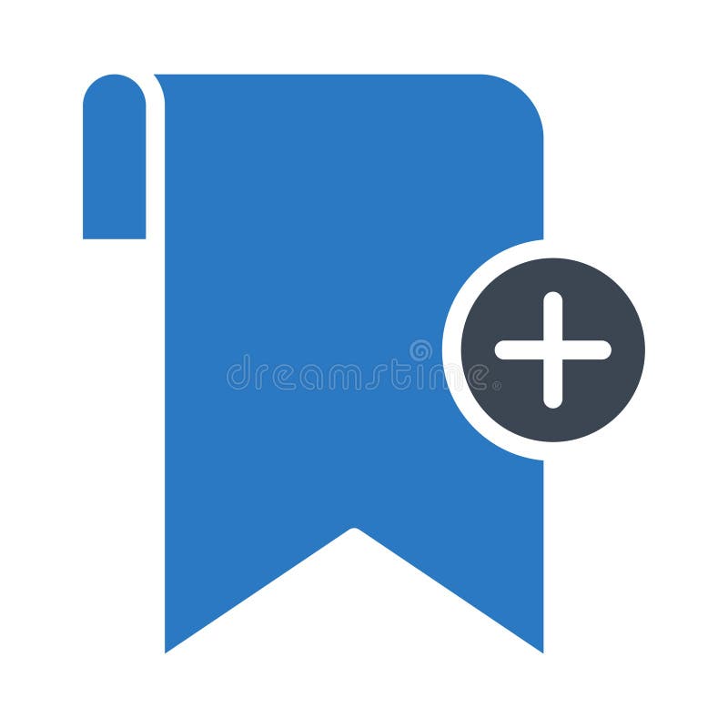 Add Bookmark Tag Glyph Color Vector Icon Stock Vector - Illustration of ...