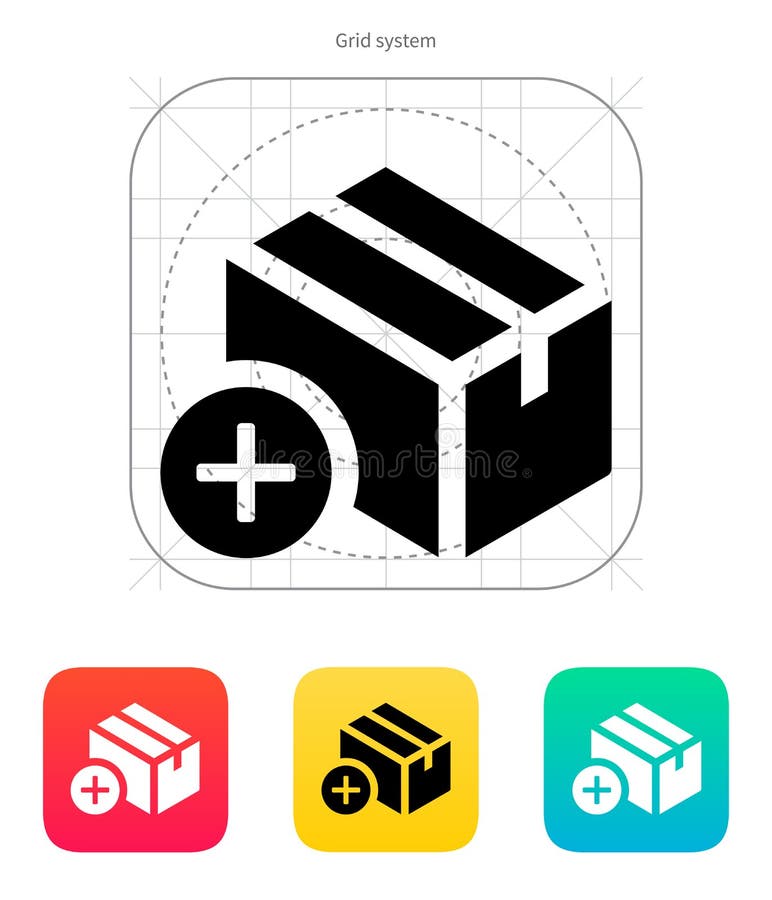 Add box icon. stock vector. Illustration of artwork, icons - 34113125