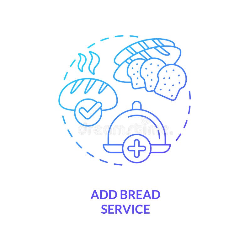 Add Bread Service Blue Gradient Concept Icon Stock Vector ... Add Bread Service Blue Gradient Concept Icon Stock Vector ...