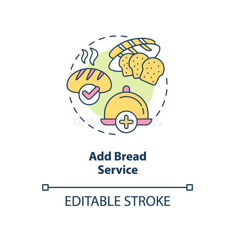 Add Bread Service Concept Icon Stock Vector - Illustration of ...