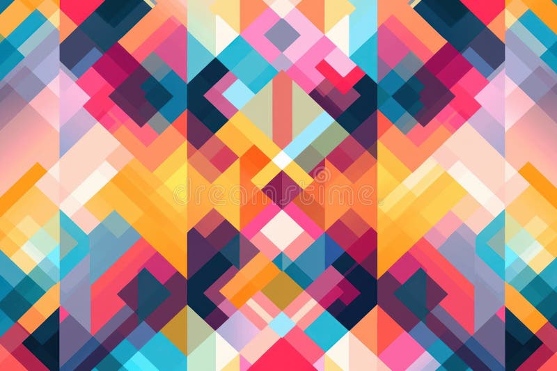 Vibrant and Playful Flat Geometric Abstract Background, Generative AI ...