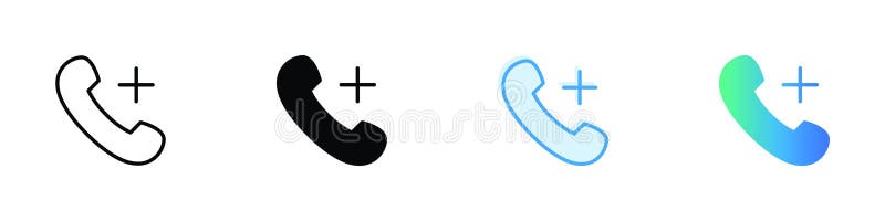 Add Call Icon. Sign for Mobile Concept and Web Design Stock Vector ...