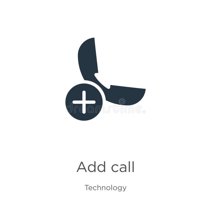 Add Call Icon Vector. Trendy Flat Add Call Icon from Technology ...