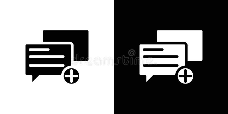 Add Chat Icon Linear Logo Isolated Stock Illustration - Illustration of ...