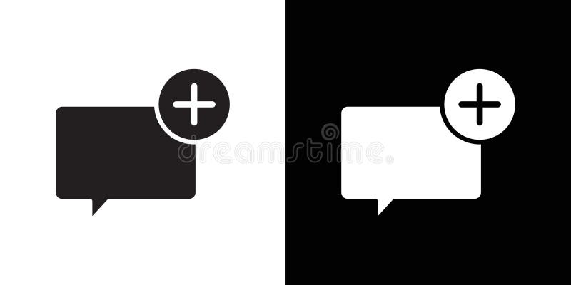 Add Chat Icon Vector Flat Thin Line Illustration Stock Illustration ...