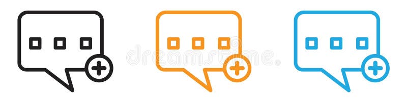 Add Chat Icon Vector Logo Set Collection for Web App Ui Stock Vector ...