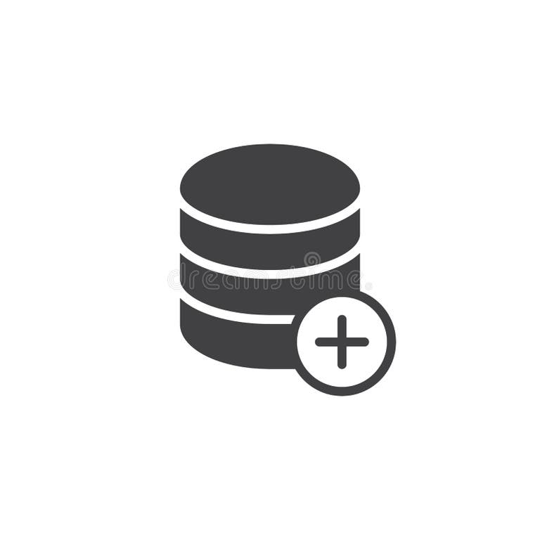 Add database icon vector stock vector. Illustration of internet - 103911181