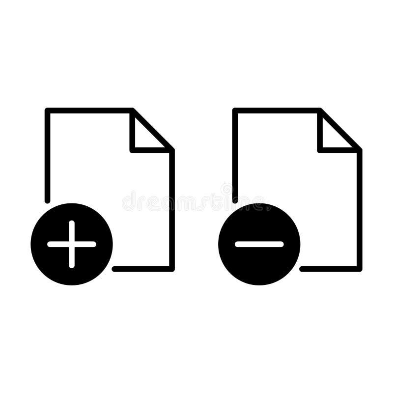 Add - Delete File Icon, Vector Illustration Stock Vector - Illustration ... Add - Delete File Icon, Vector Illustration Stock Vector - Illustration ...