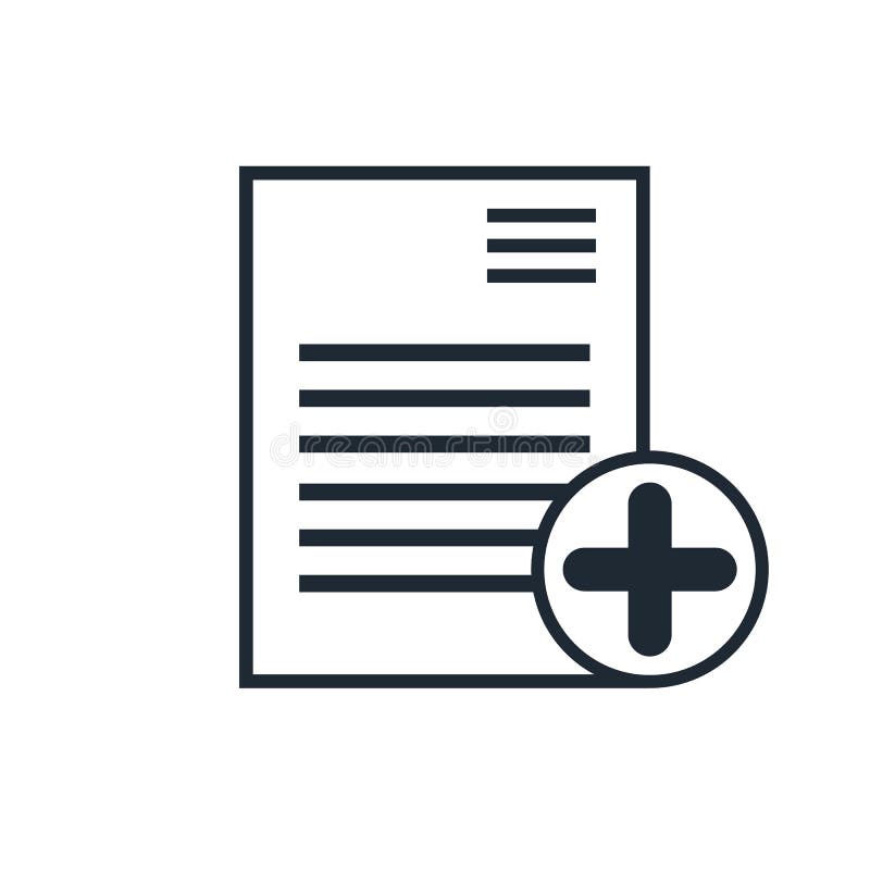 Add document app pictogram stock vector. Illustration of elements ...