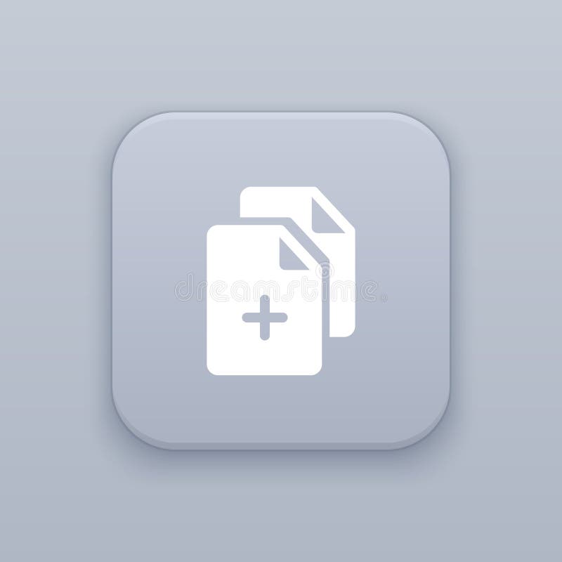 Document Button Icon Vector. Upload Documents Symbol Stock Vector ...