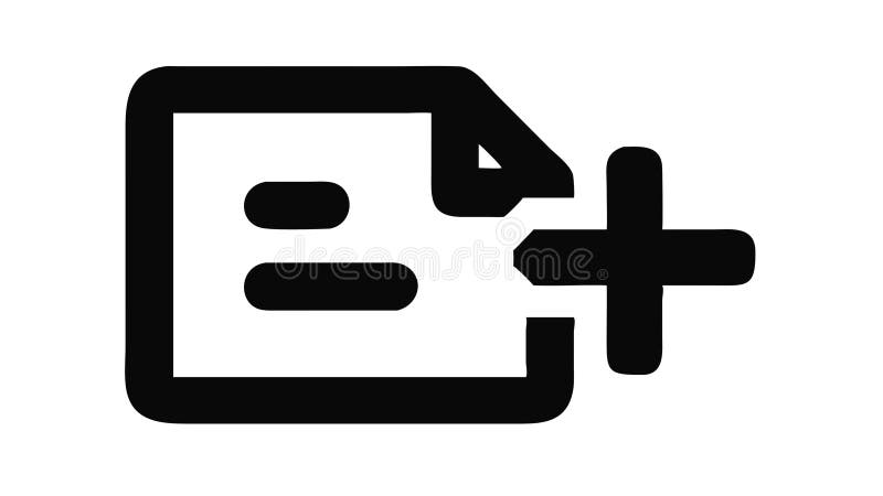 Add Document File Icon, Create New, Data Entry, and Content Addition, Vector Design Generative ...