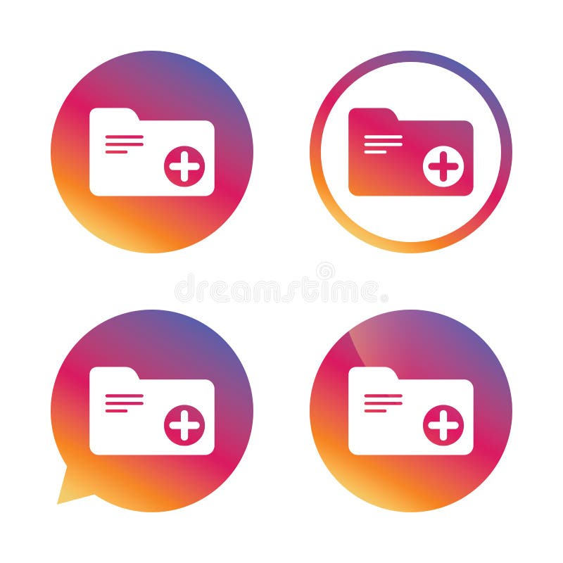 Add Document Folder Sign. Accounting Binder. Stock Vector ...