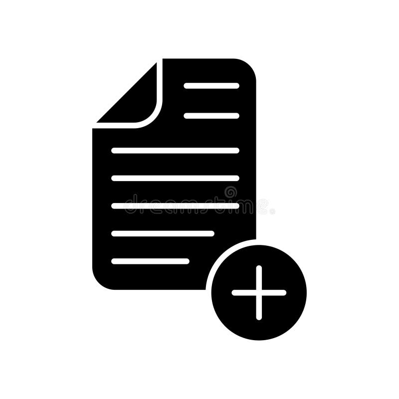 Add Document Icon Set. Add New File or Page Vector Symbol in Black ... Add Document Icon Set. Add New File or Page Vector Symbol in Black ...