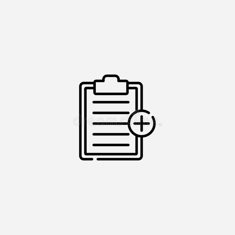 Add Document Vector Icon Sign Symbol Stock Vector - Illustration of ...
