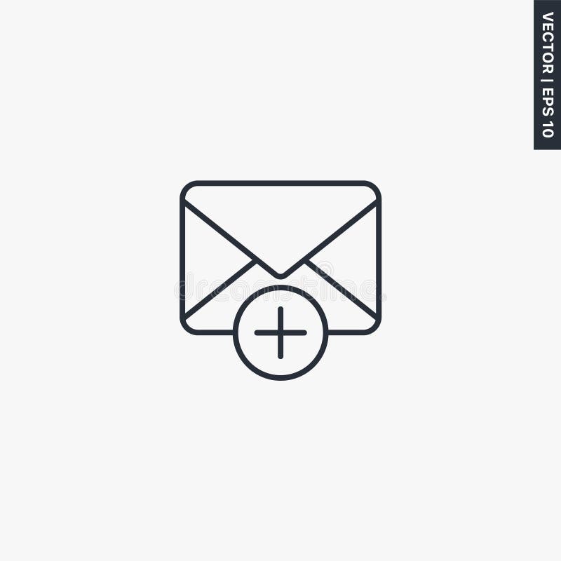 Add Email, Linear Style Sign for Mobile Concept and Web Design Stock ...