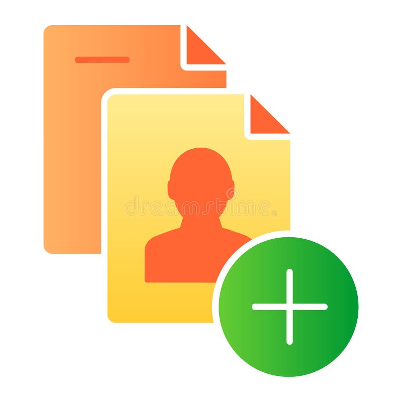 Add File Flat Icon. Questionnaire List Vector Illustration Isolated on ...