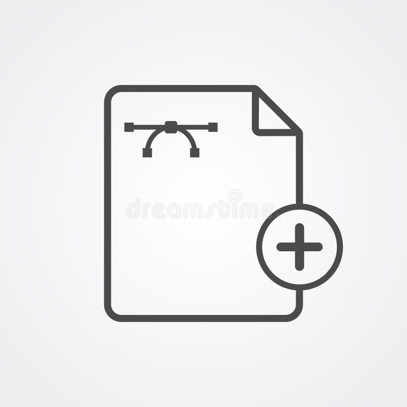 Add File Vector Icon Sign Symbol Stock Vector - Illustration of ...