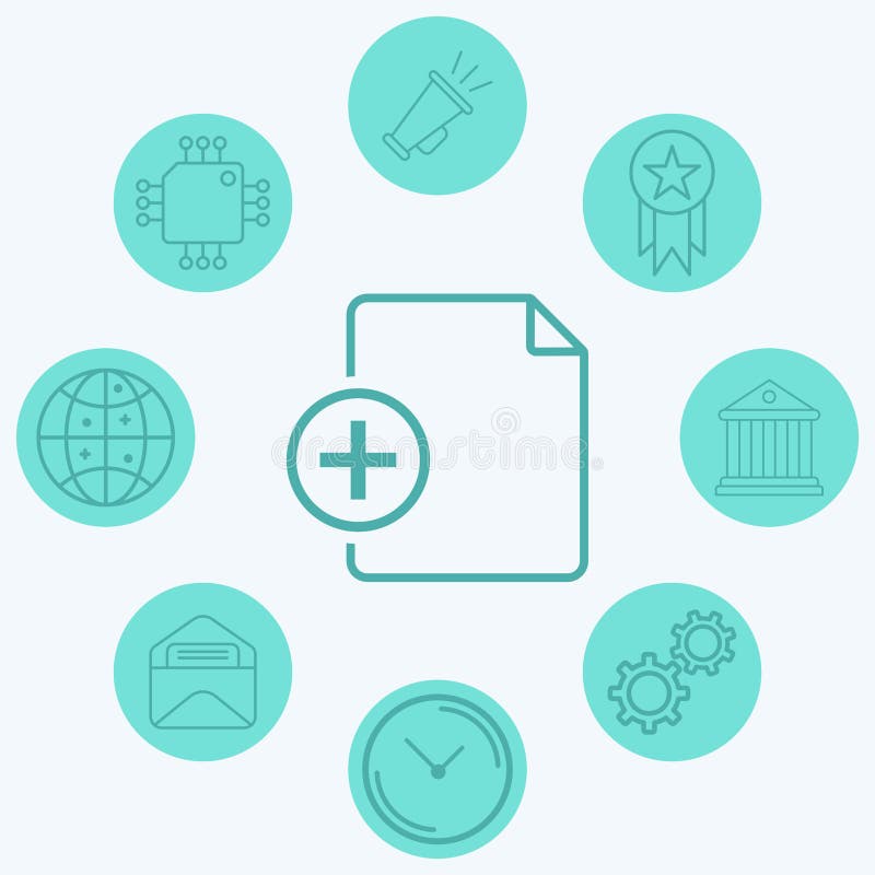 Add File Vector Icon Sign Symbol Stock Illustration - Illustration of ...