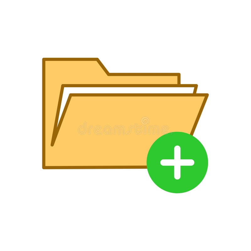 Add Files Vector Icon, Add Folder Symbol. Simple, Modern Flat Vector ...