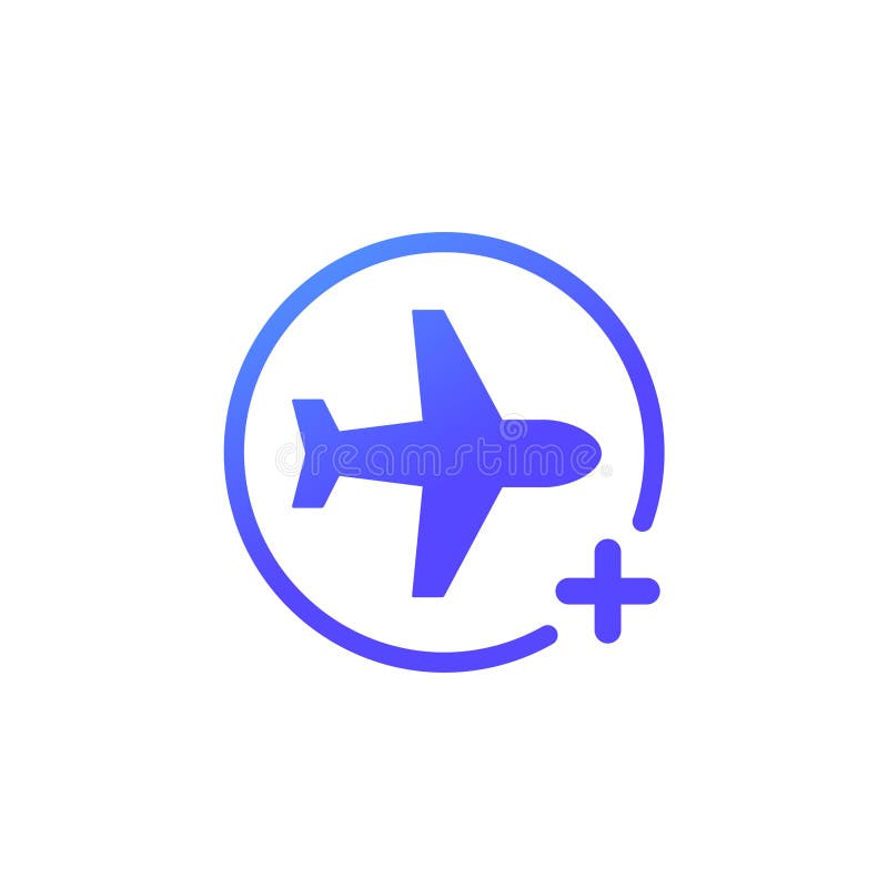 Add a Flight Icon with an Airplane Stock Vector - Illustration of plane ...