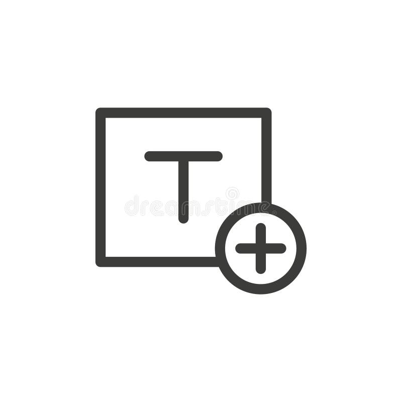 Add Font Icon Simple Outline Vector Logo Stock Vector - Illustration of ...