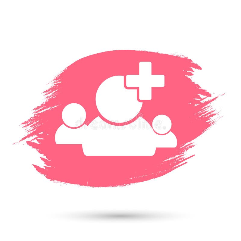 Add Group Icon, Flat Design Template, Users with Plus Symbol, Vector ...