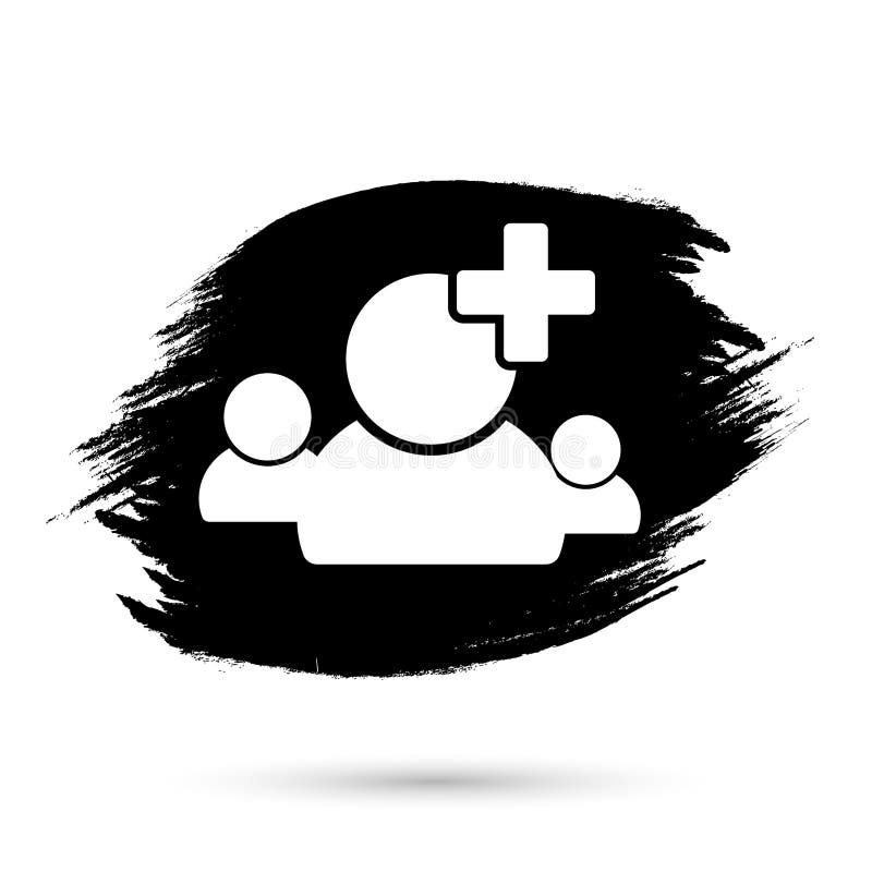 Add Group Icon, Flat Design Template, Users with Plus Symbol, Vector ...