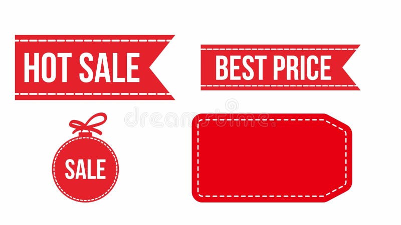 Sale Tag and Banner Icon Set. Special Offer, Big Sale, Discount, Mega ...
