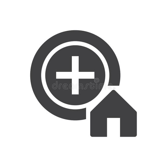 Add Home Icon - Plus with House Icon Stock Illustration - Illustration ...