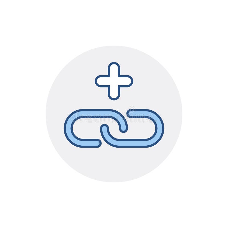 Add Hyperlink Internet Link Plus Web Icon Stock Vector - Illustration ...