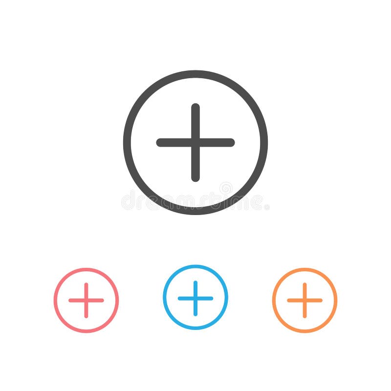 Add icon set. Plus sign stock vector. Illustration of favorite - 156696804