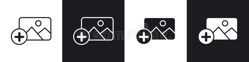 Add image icon stock illustration. Illustration of black - 341333972