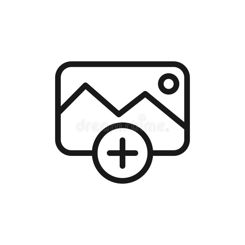Add-image icon stock vector. Illustration of square - 331980278