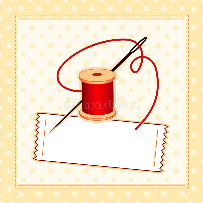 Add Label Own Sewing Text Your 向量例证 - 插画 包括有 短管轴, 工艺: 6249182