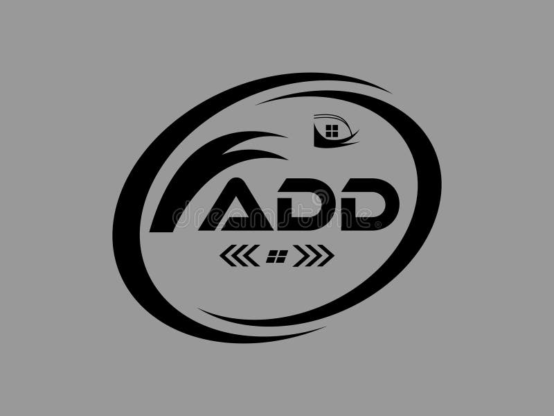 ADD Letter Logo Design. ADD Simple and Modern Monogram Logo Stock ...
