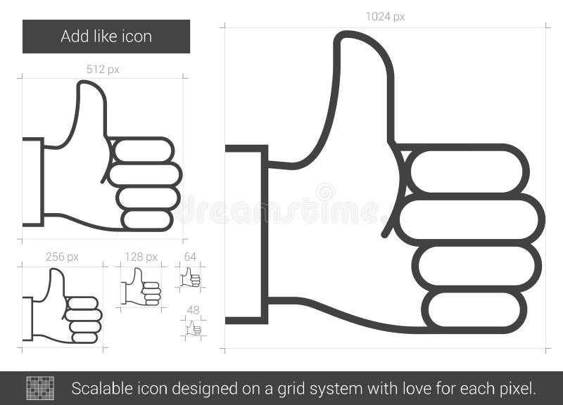 Add like line icon. stock vector. Illustration of background - 94419204