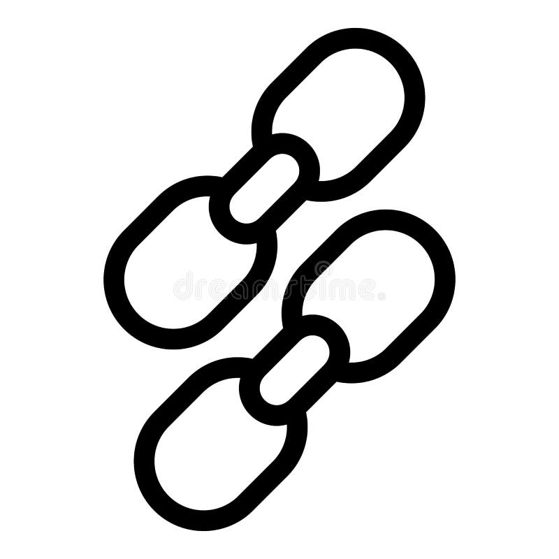 Add Link Icon, Outline Style Stock Vector - Illustration of button ...