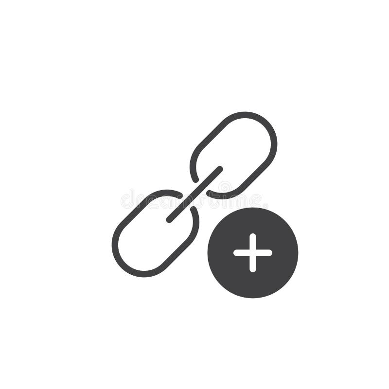 Add link icon vector stock vector. Illustration of chain - 103911078