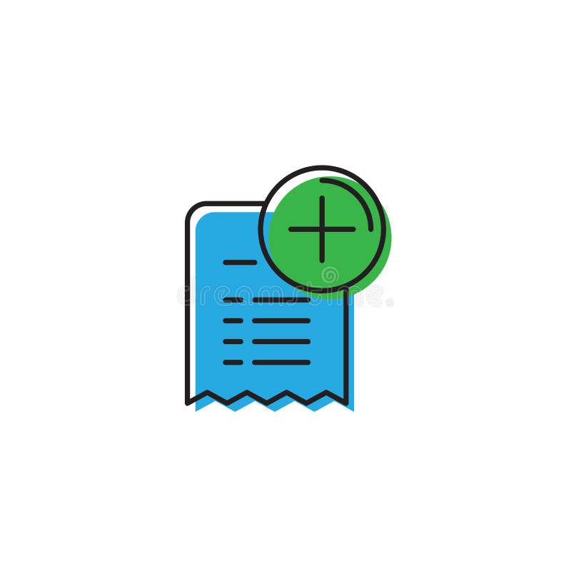 Add List Vector Icon Symbol Isolated on White Background Stock Vector ...