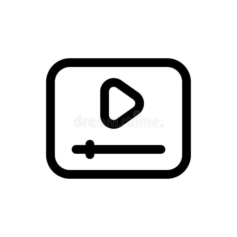 Online Video Essential Icon Stock Vector - Illustration of broadcast ...