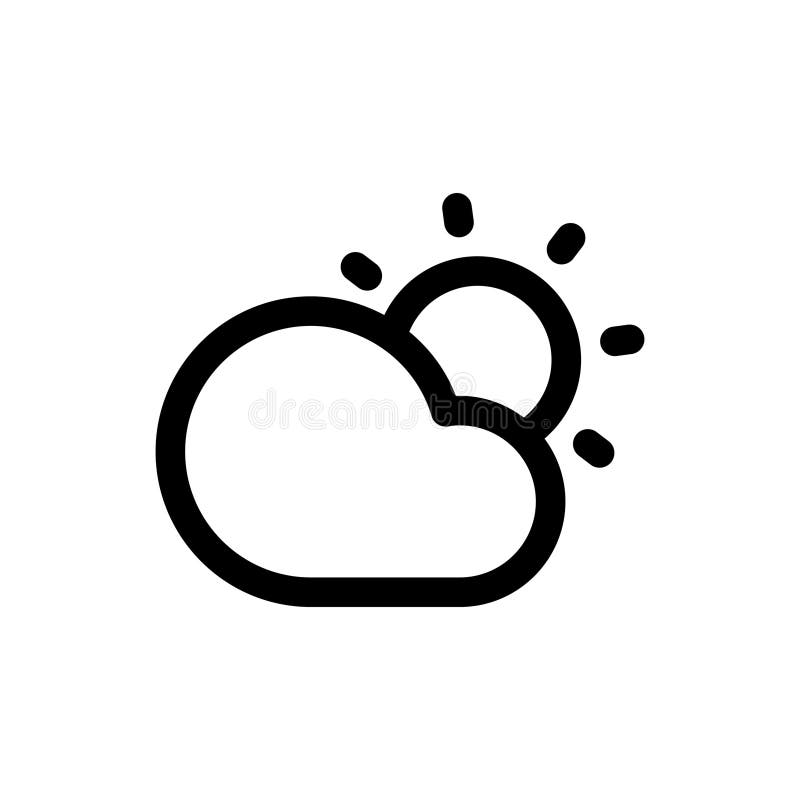 Weather Essential Icon stock vector. Illustration of minimal - 283481111