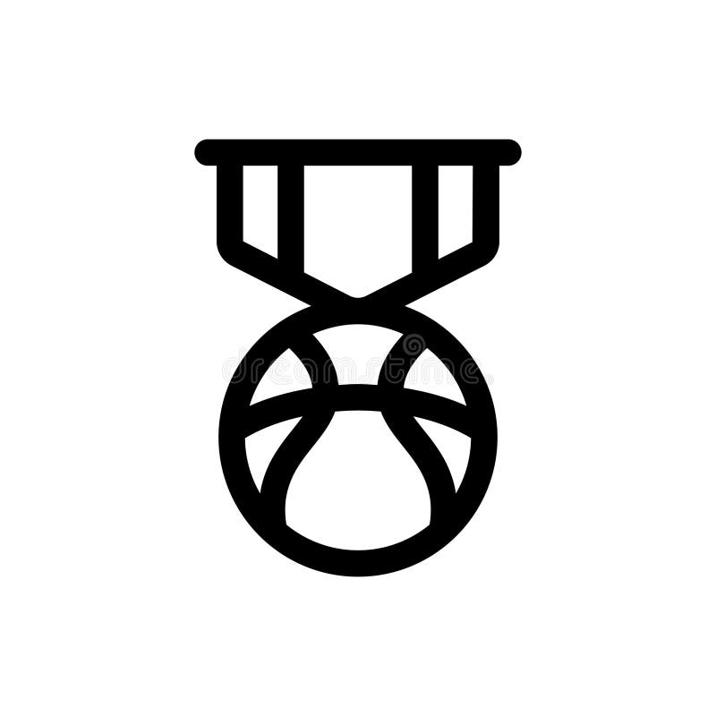 Simple Basketball Medal Essential Icon Stock Vector - Illustration of ...