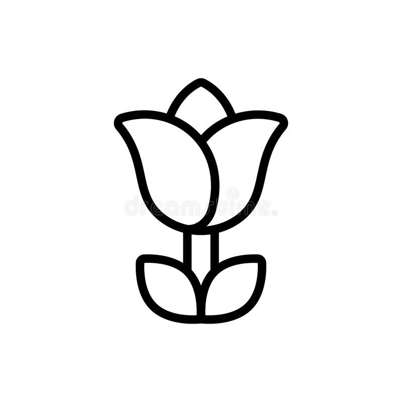 Simple Rose Essential Icon stock vector. Illustration of petal - 285567573